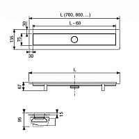 Tece Linus Дренажный канал из нержавеющей стали: основа для плитки tile ...